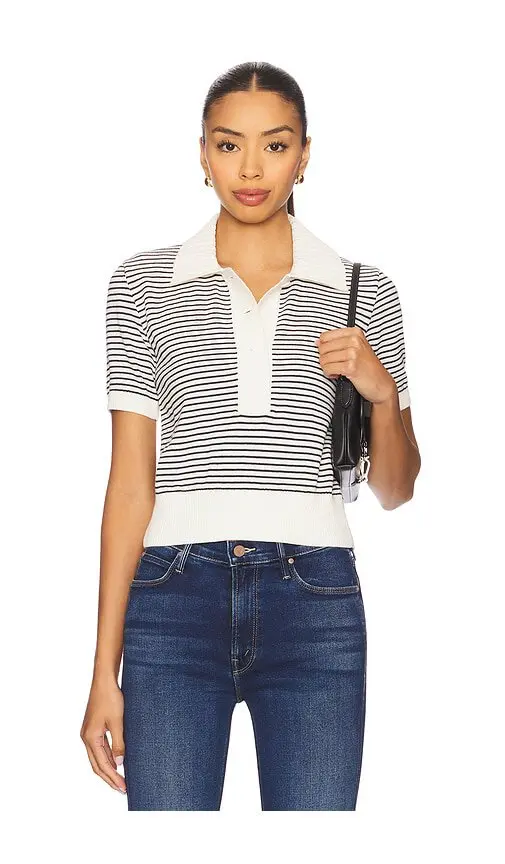 FRAME The Graduate Polo - Navy Multi