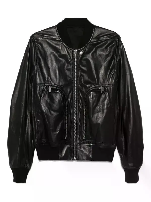 Rick Owens Leather Bomber Jacket