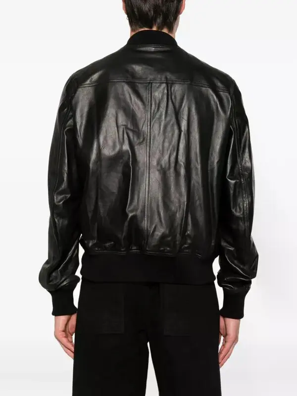 Rick Owens Leather Bomber Jacket