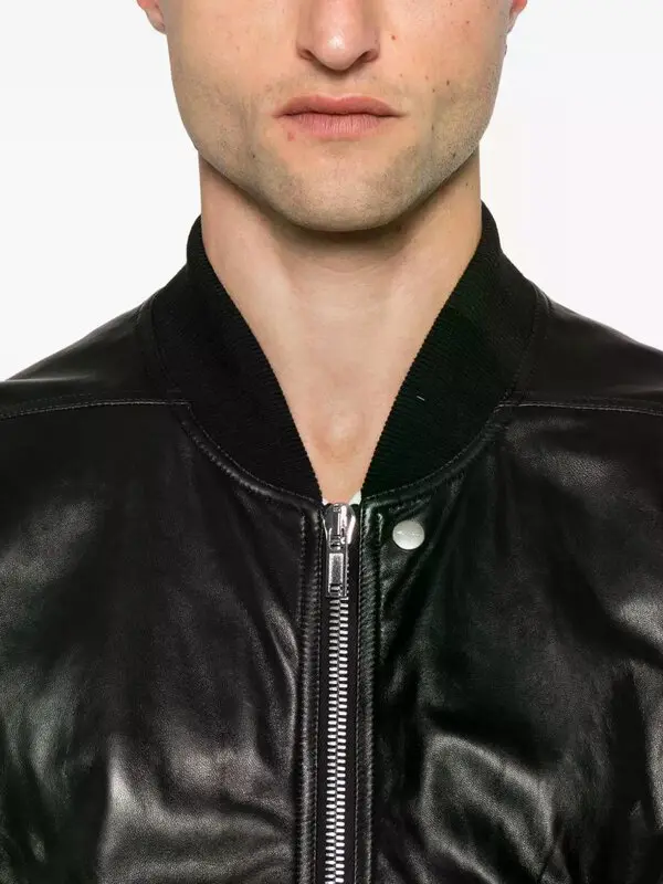 Rick Owens Leather Bomber Jacket