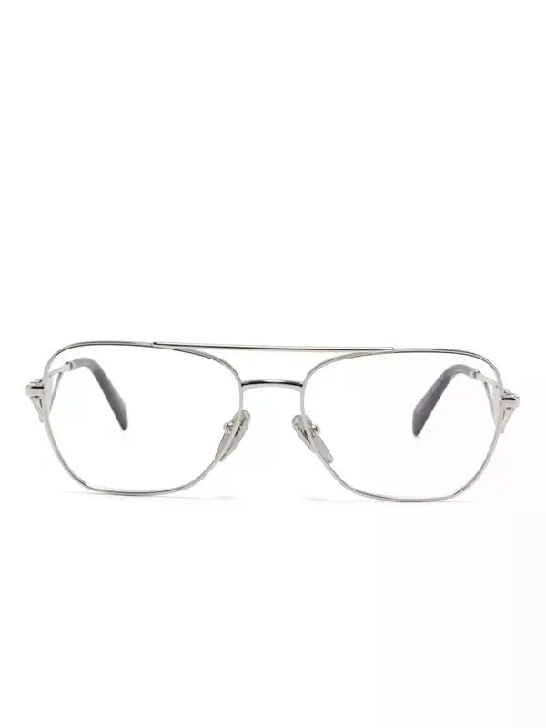Prada Triangle-logo Glasses - Grey