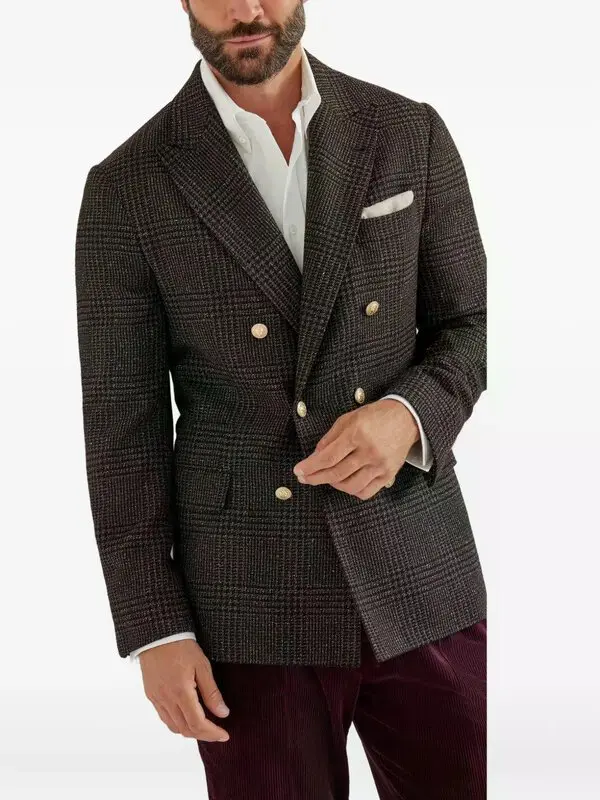 Brunello Cucinelli Double-breasted Blazer - Brown