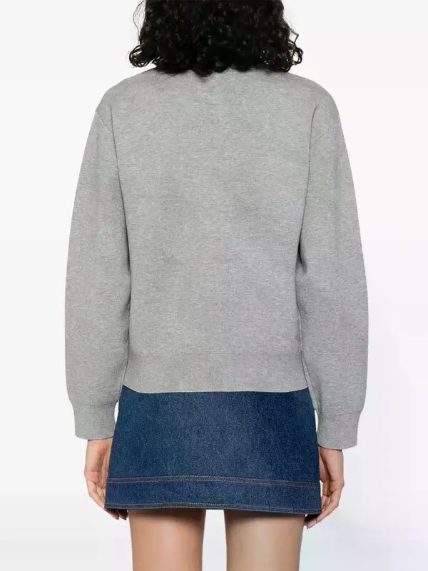 Sandro Contrast Denim Polo-collar Sweater