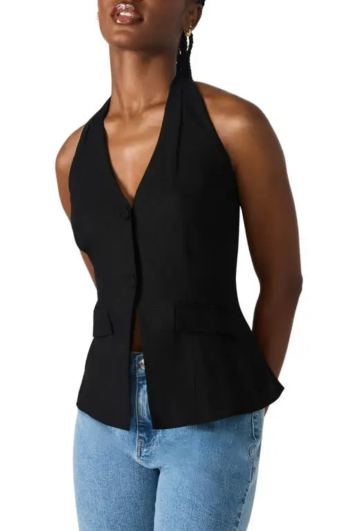 Steve Madden Linen Blend Halter Vest