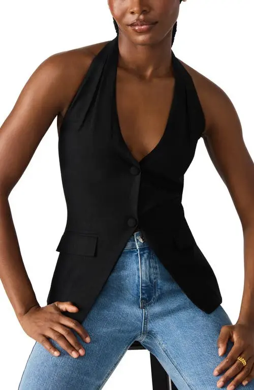 Steve Madden Linen Blend Halter Vest