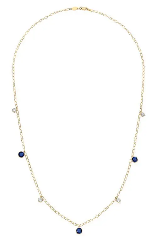 MINDI MOND Ceylon Sapphire And Diamond Tinsel Necklace - 18k Yellow Gold