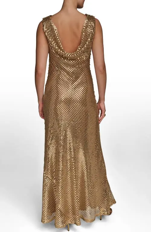 Donna Karan New York Sleeveless Sequin Gown