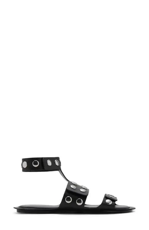 Mango Studded Ankle Strap Sandal