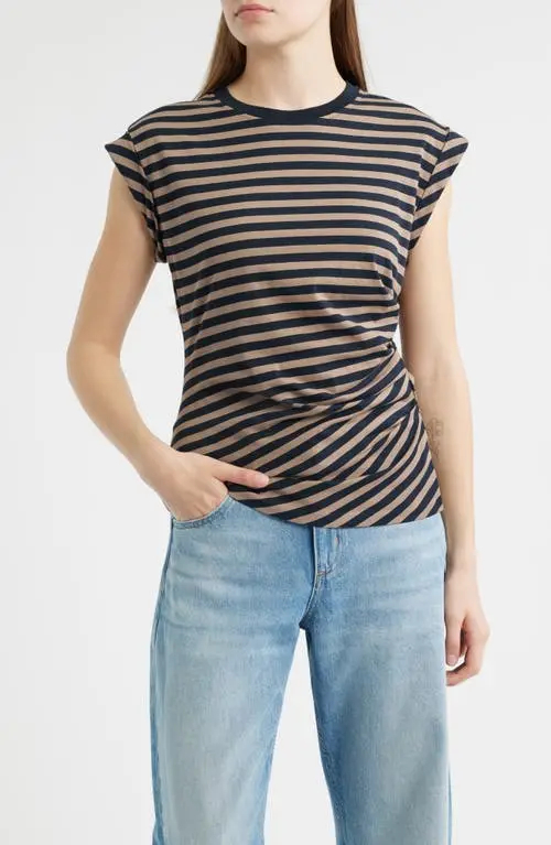 BOSS Epka Stripe Cotton Muscle T-shirt - Open Misc