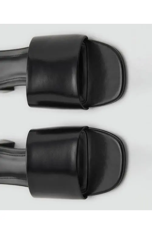 Mango Slide Sandal - Black