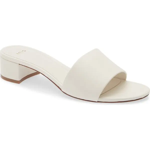 Mango Slide Sandal - White Ecru