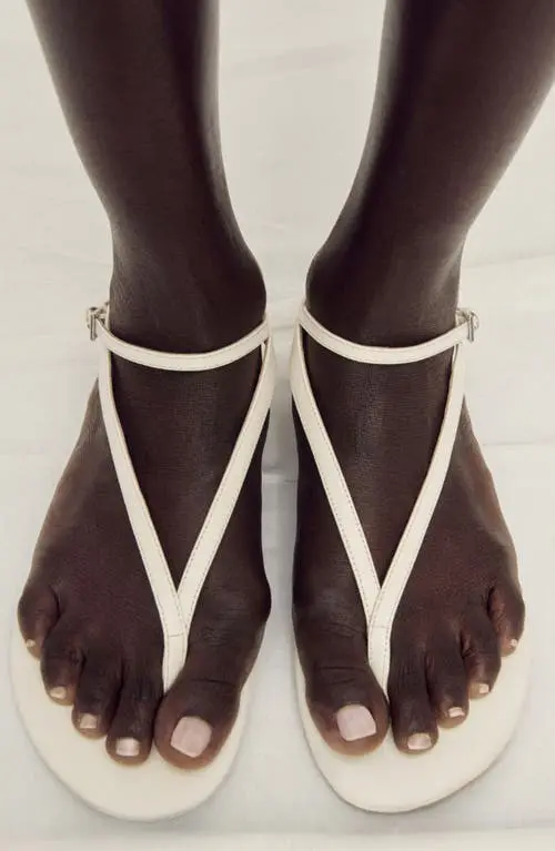Mango Leather Strap Sandal