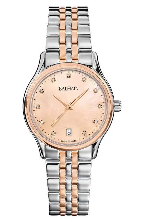BALMAIN WATCHES Beleganza Diamond Bracelet Watch - Bicolor Stainless Steel And R