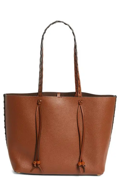 Etro Pebbled Leather Tote - Burnt