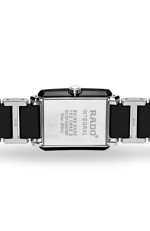 RADO Integral Diamonds Bracelet Watch - Silver/black