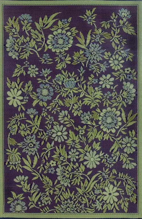 MAD MATS Wildflowers Eggplant Rug