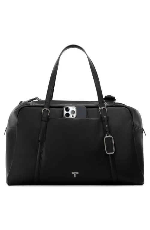 Tumi Oaklynn Leather Duffle Bag - Black/ Gunmetal