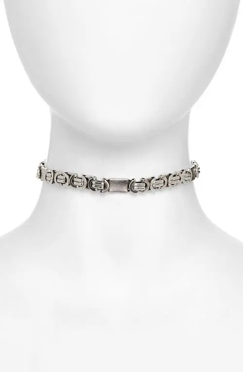 CHILD OF WILD Cory Link Choker Necklace - Silver