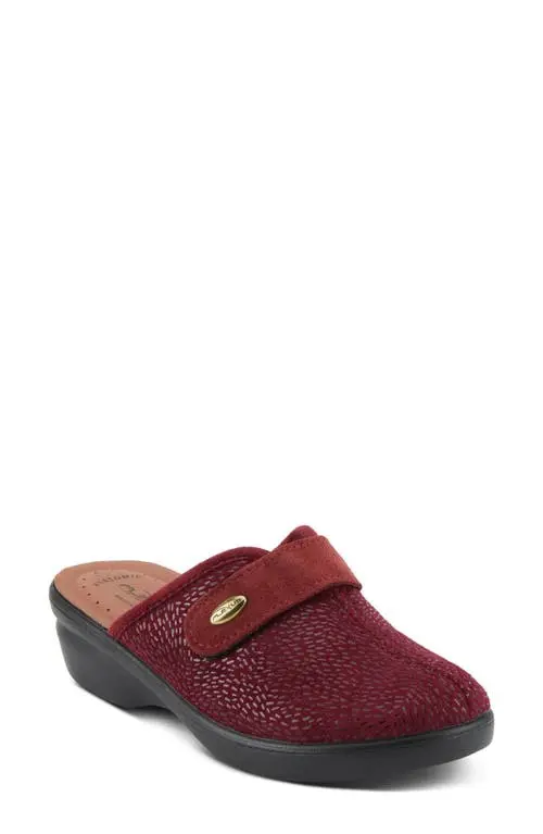 SPRING STEP SHOES Perforated Clog With Adjustable Strap - Bordeaux Multi