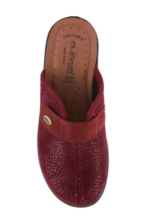 SPRING STEP SHOES Perforated Clog With Adjustable Strap - Bordeaux Multi