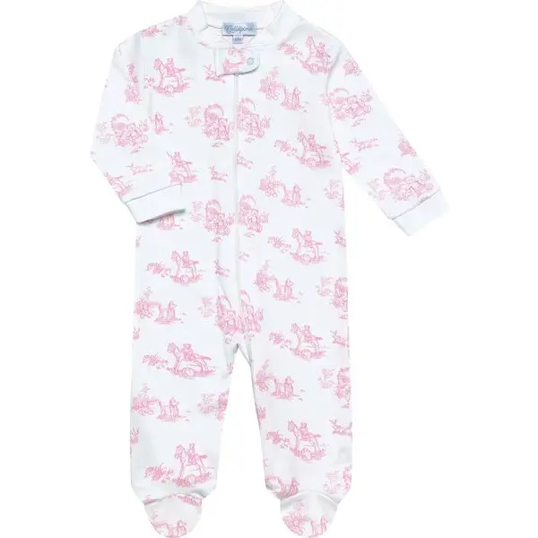 NELLAPIMA Toile Zipper Footie - Pink