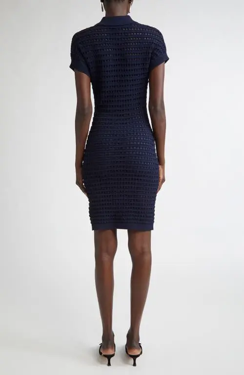 St. John Casey Pointelle Knit Dress