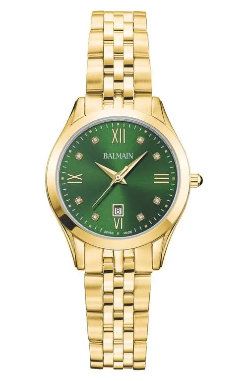 Balmain Classic Diamond Bracelet Watch - Yellow Gold Pvd Coating