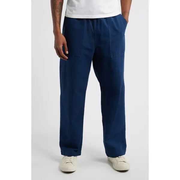 SERVICE WORKS Organic Cotton Canvas Drawstring Chef Pants - Dark Navy