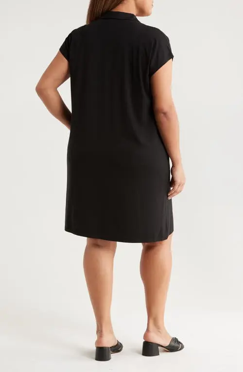 Eileen Fisher Johnny Collar Jersey Dress