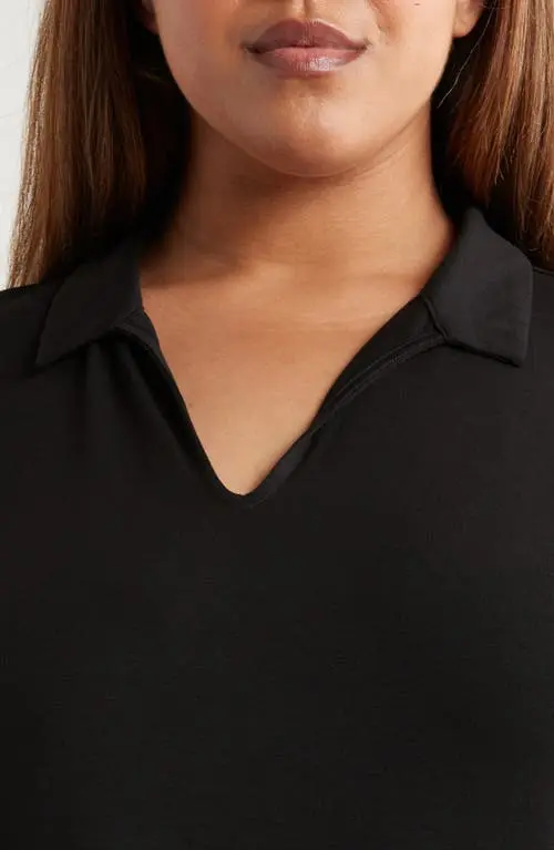 Eileen Fisher Johnny Collar Jersey Dress