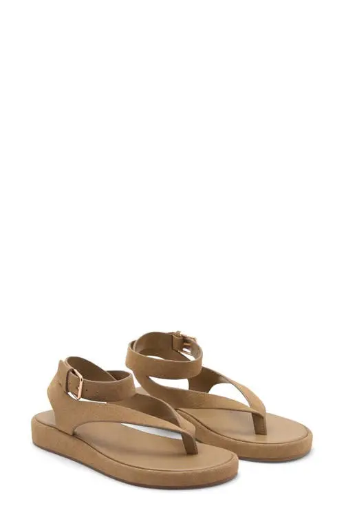Mango Ankle-strap Thong Sandals