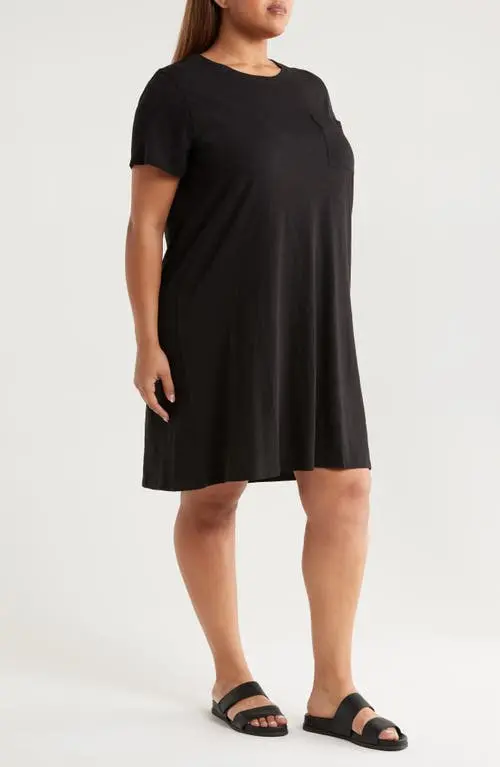 eileen fisher organic cotton t shirt dress EILEEN FISHER Organic-Cotton Jersey Round-Neck Dress