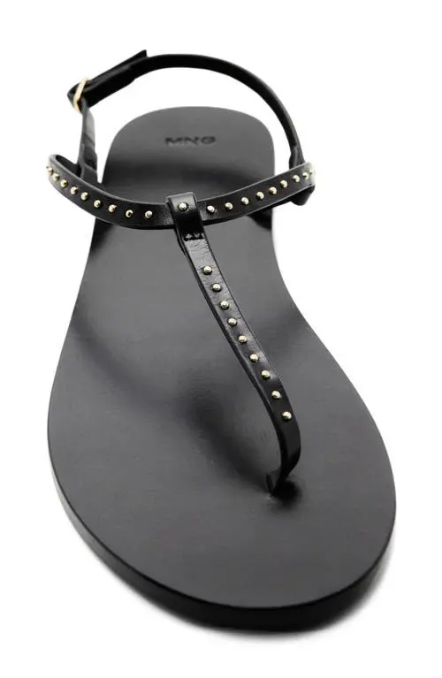 Mango Studded Slingback Sandal - Black