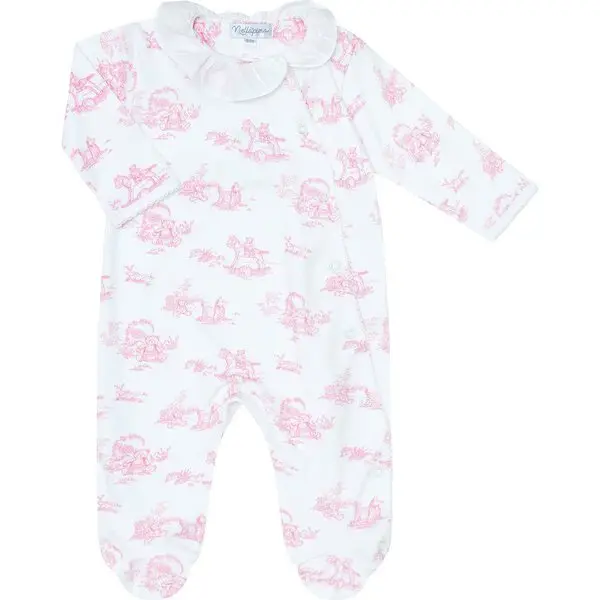 NELLAPIMA Toile Crossover Footie - Pink
