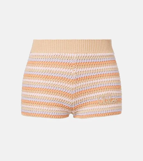 Chloé Knitted Cotton Shorts - Multicoloured