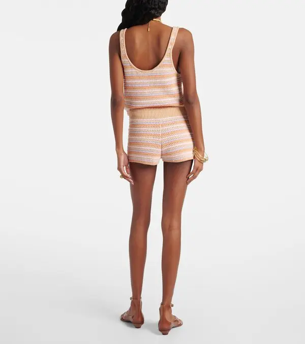 Chloé Knitted Cotton Shorts - Multicoloured