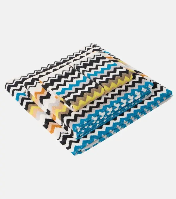 Missoni Best Set Of 5 Zigzag Cotton Terry Towels - Multicoloured