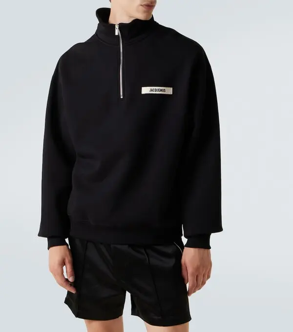Jacquemus Gros Grain Cotton Sweatshirt - Black