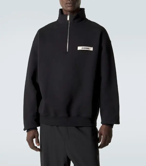 Jacquemus Gros Grain Cotton Sweatshirt - Black