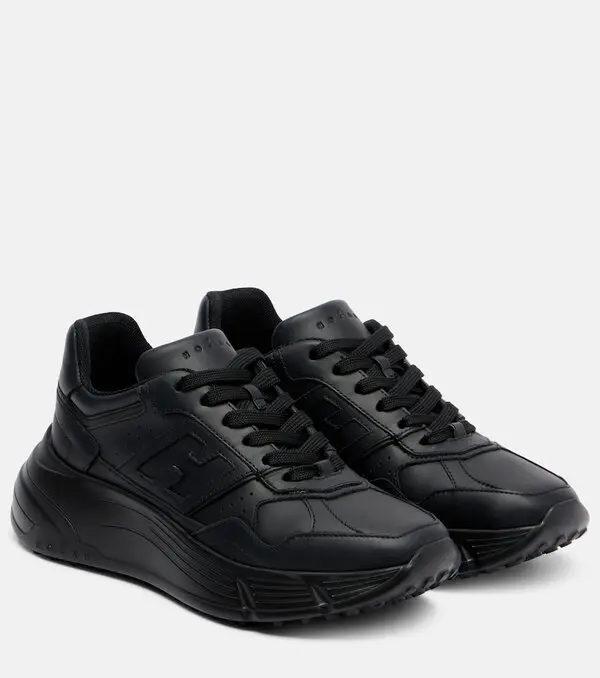 Hogan H669 Leather Sneakers - Black