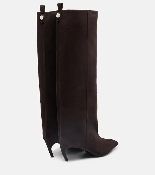 Attico Lea 65 Suede Knee-high Boots - Brown