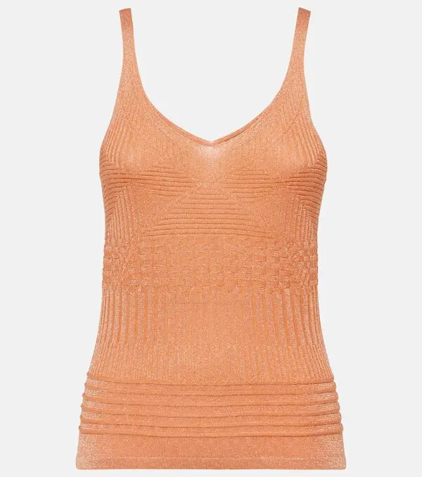 Missoni Ribbed Metallic Tank Top - Orange
