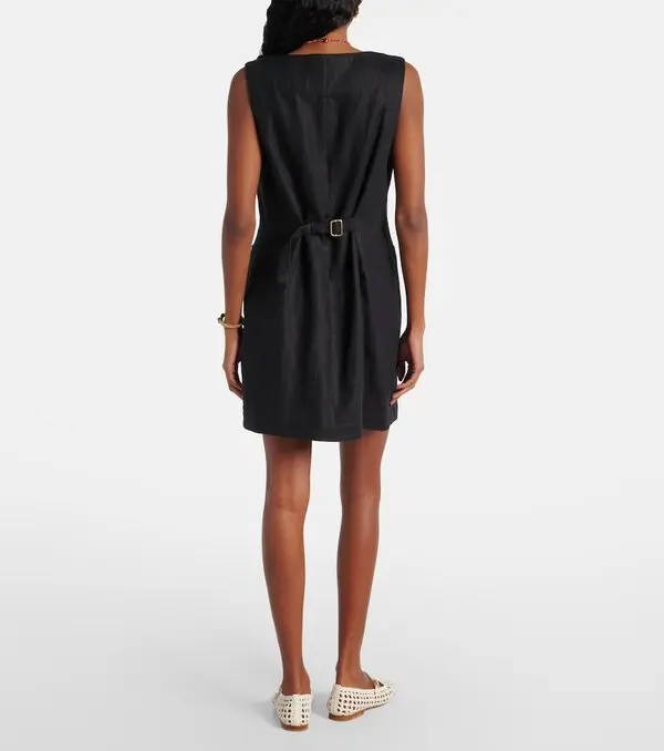 Posse Emma Linen Minidress - Black
