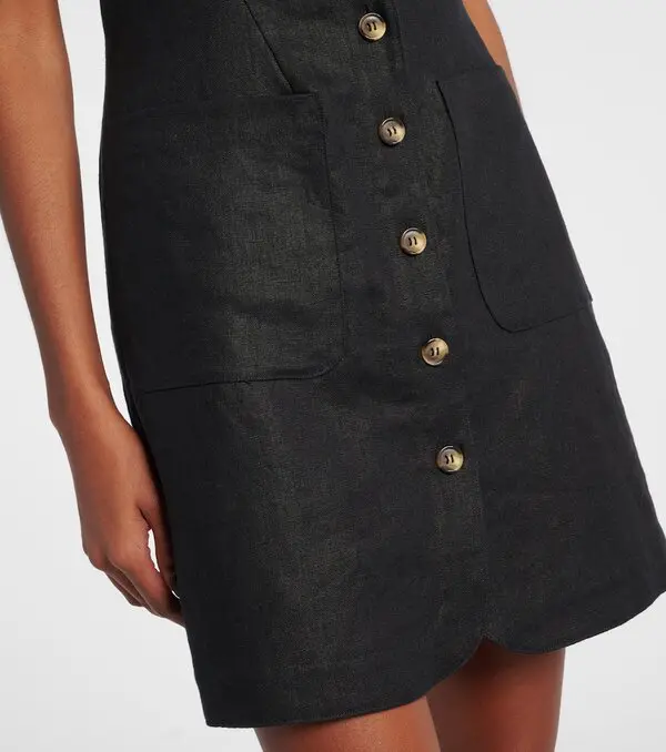 Posse Emma Linen Minidress - Black