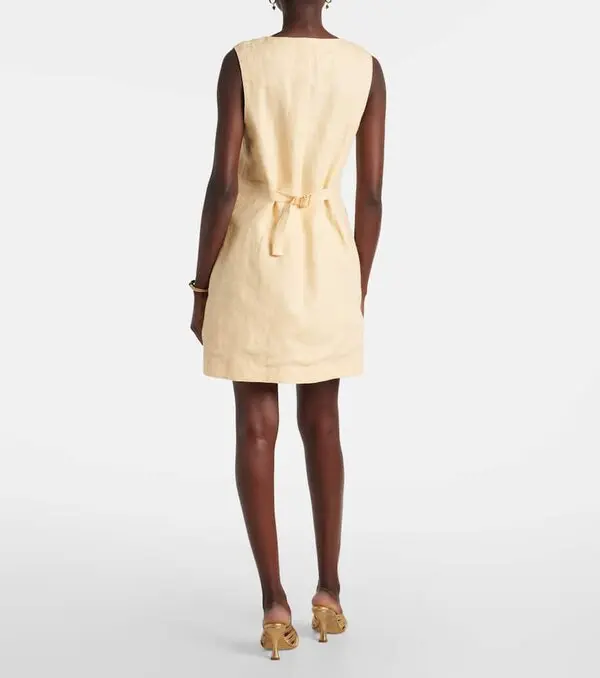 Posse Emma Linen Mini Dress - Yellow