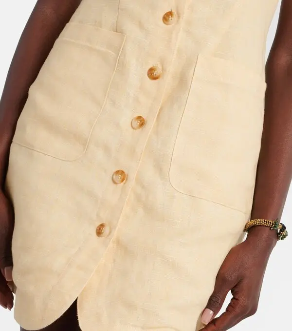 Posse Emma Linen Mini Dress - Yellow
