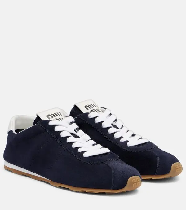 Miu Miu Plume Suede Sneakers