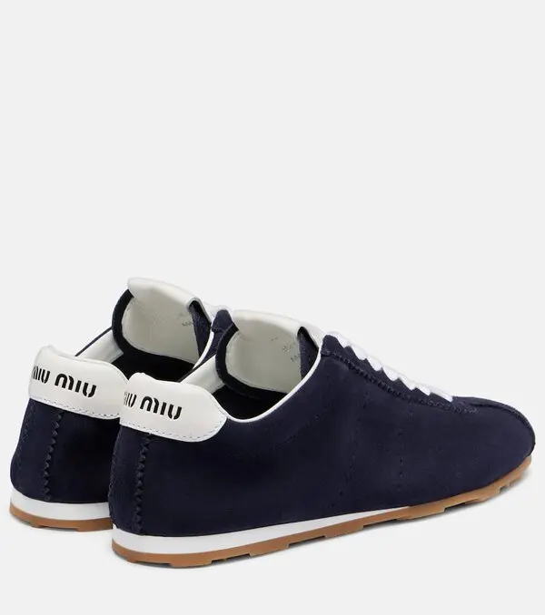 Miu Miu Plume Suede Sneakers