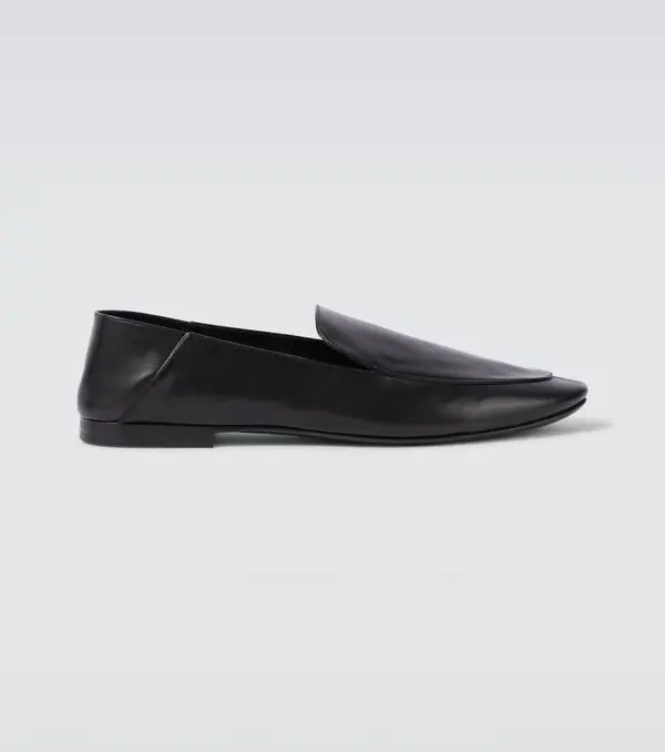 Saint Laurent Alain Leather Slippers
