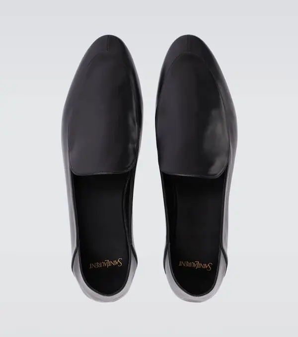 Saint Laurent Alain Leather Slippers